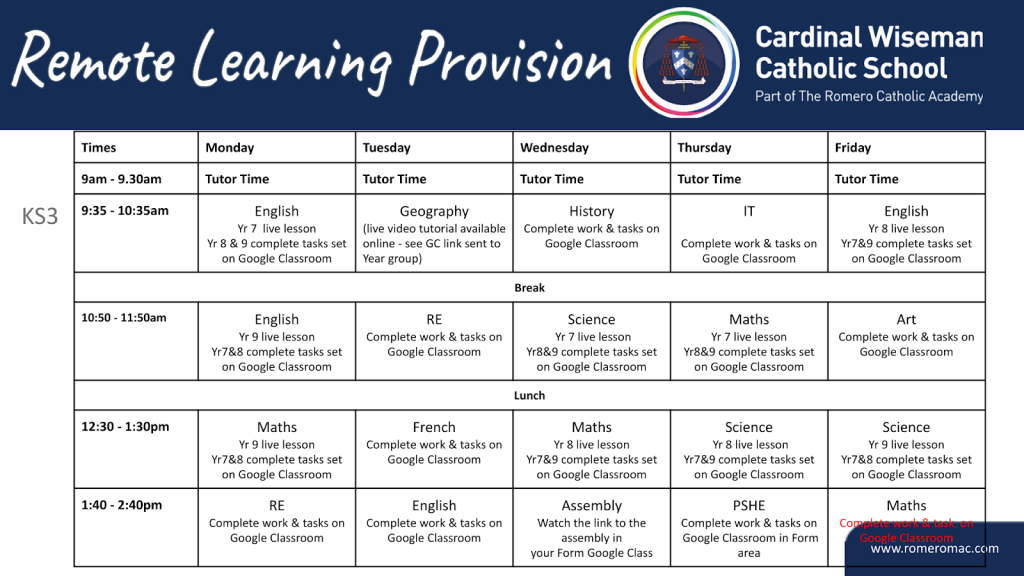 Remote Learning Information