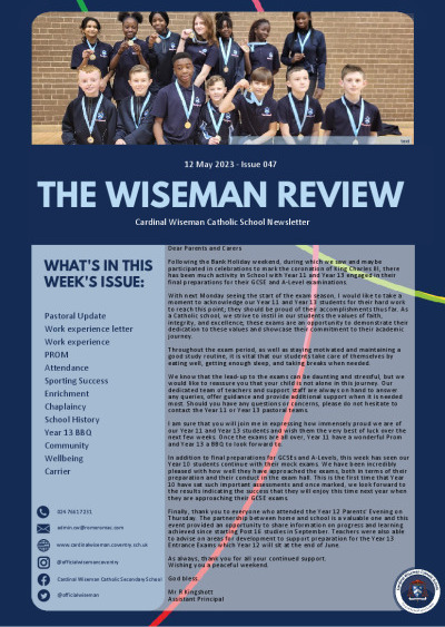 The Wiseman Review – Issue 047 – 12 May 2023