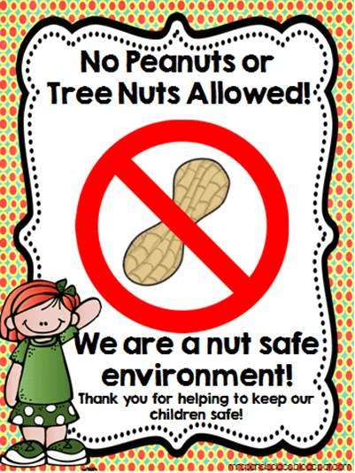 No Peanuts or Tree Nuts Allowed!